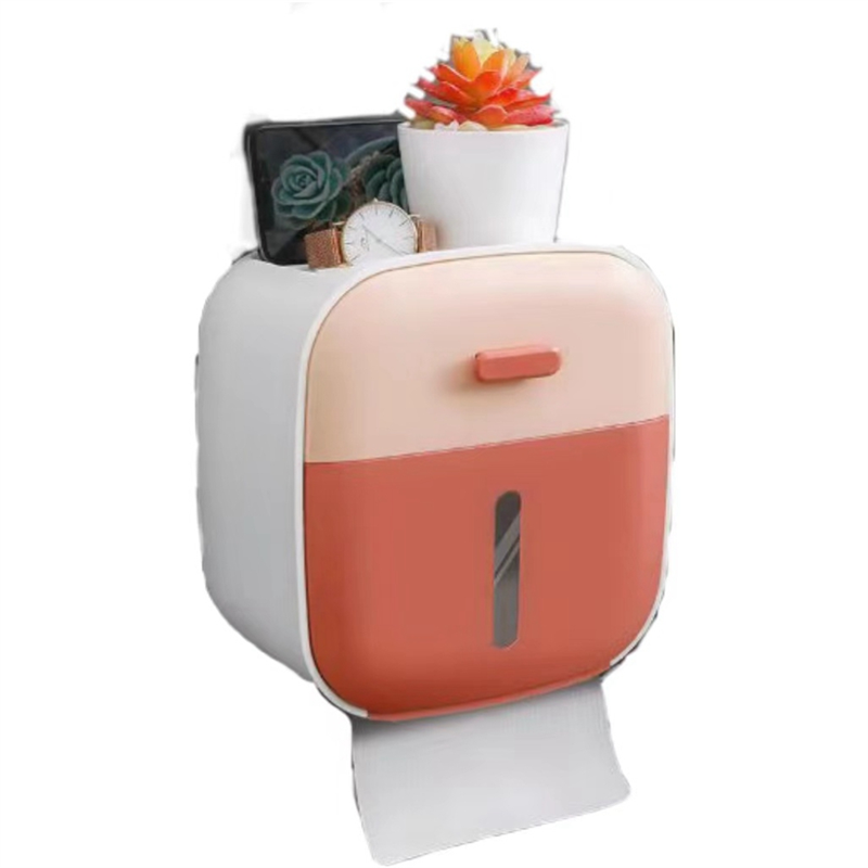 Contrasting Colors Toilet Paper Holder Waterproof Tissue Box Roll Paper ...