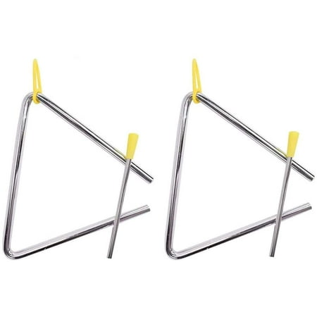 Triangle Instrument,2 Pack Kids Musical Triangles 6-Inch Traditional ...
