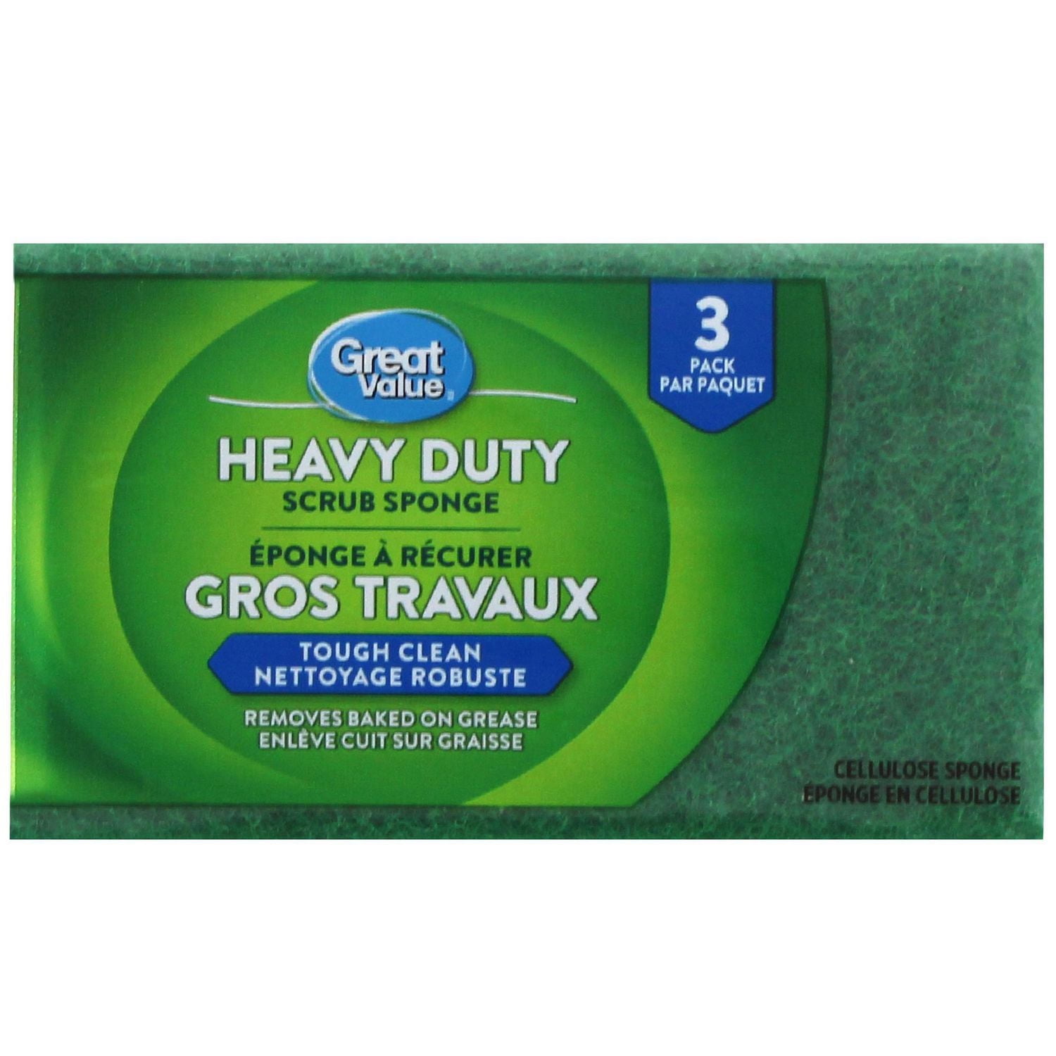 Great Value Heavy Duty Scrub Sponge, 3 Pack - Walmart.ca