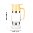 Honey Jar 300ml Glass Dispenser with Handle and Flip Lid Drip-Free ...