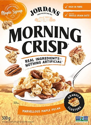 Jordans Morning Crisp Cereal, Marvellous Maple Pecan, 500g/17.5 oz. Box ...