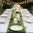 Artificial Grass Table Runner –4-Pack Realistic Faux Turf Decor ...