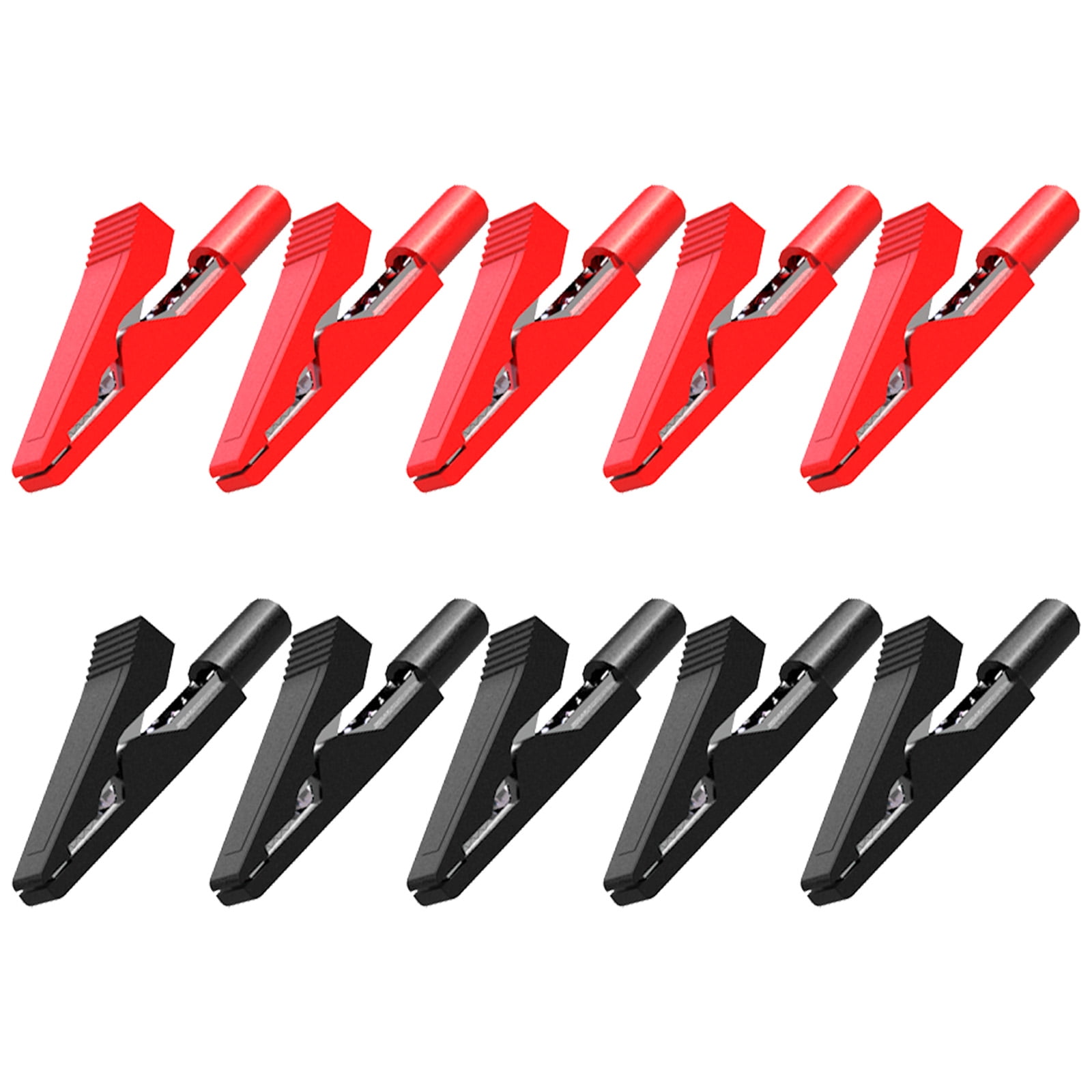 ELECTCHN Insulated Alligator Clips Electrical 10PCS Red Black Crocodile ...
