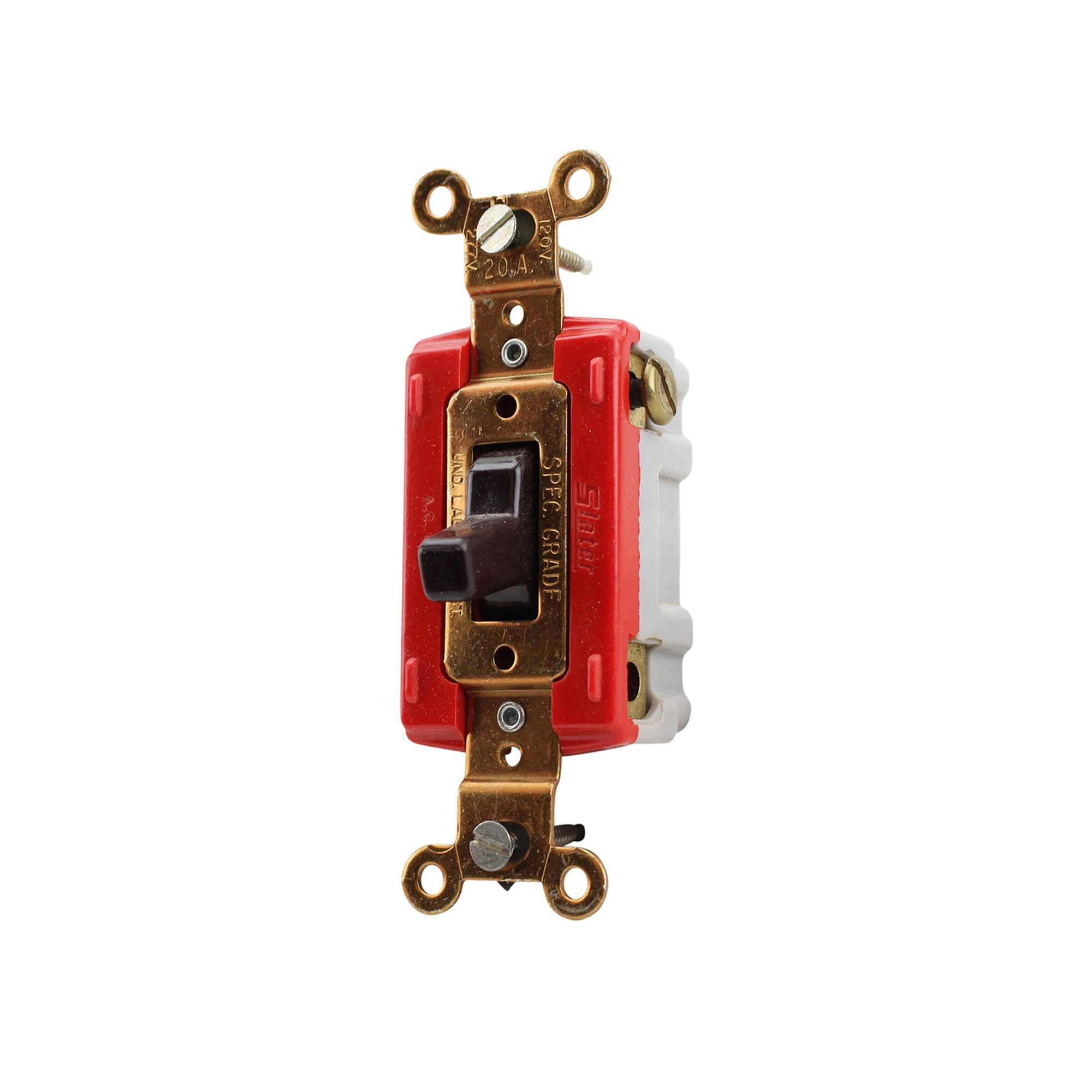 Slater Electric 725-BR 1-Pole AC Momentary Toggle Switch, 20A, 120/277V ...