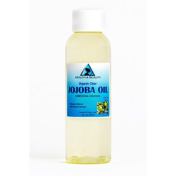 Jojoba oil clear organic carrier cold pressed refined 100% pure 2 oz ...