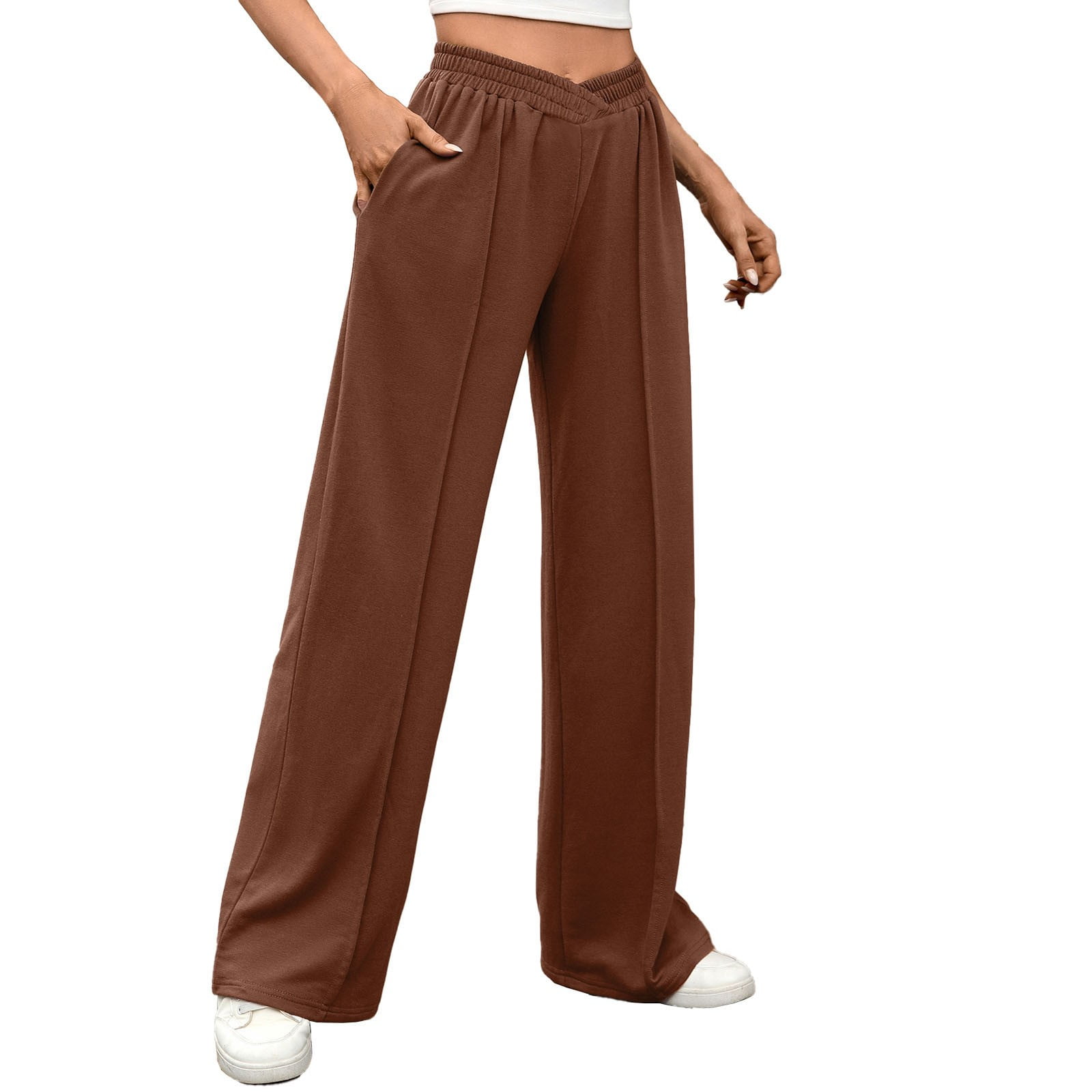 Click here for Huaizzzy Womens Casual Pants Elastic Waist Straigh... prices