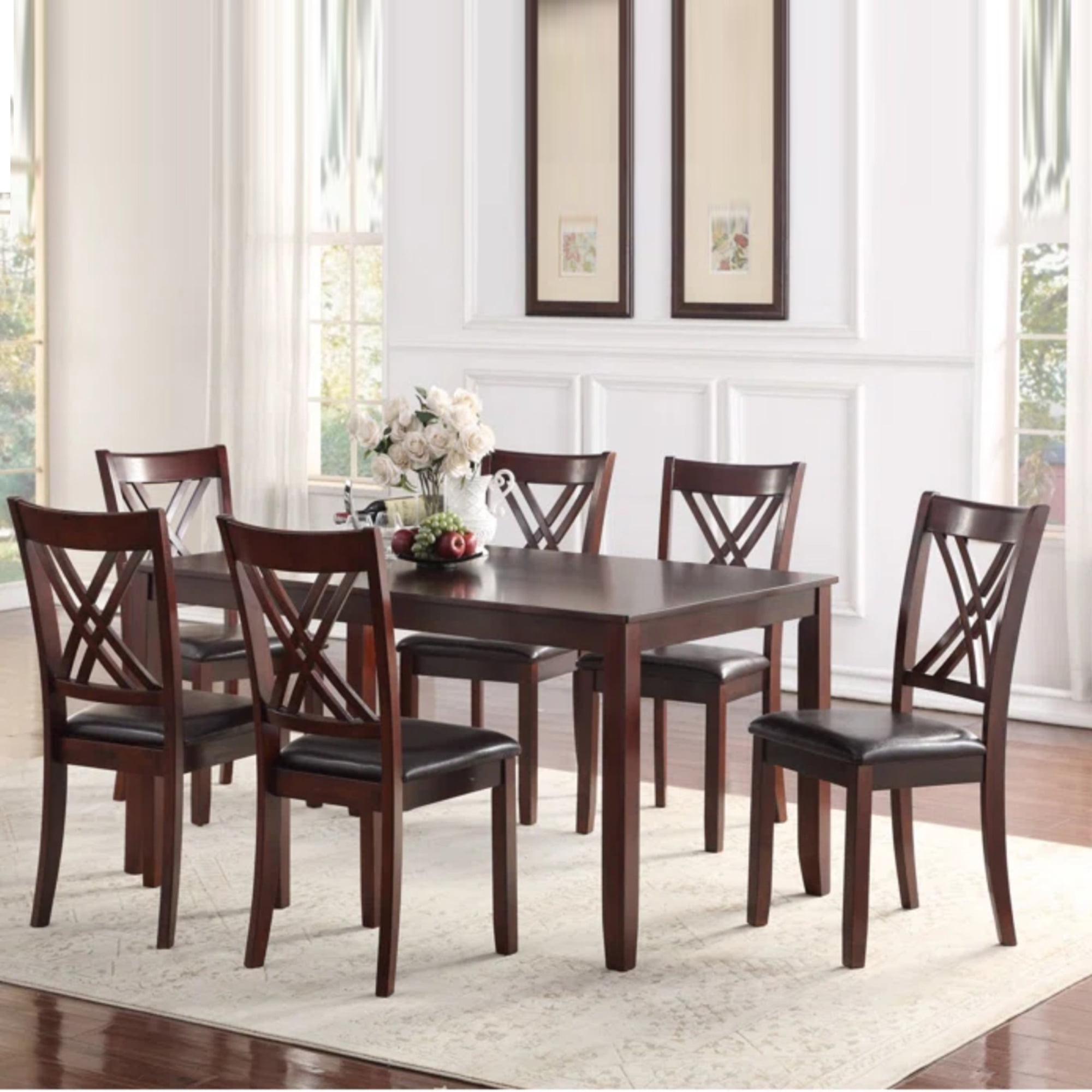 Click here for Cosmic Homes 7 Pc Dining Table Set For 6  Espresso... prices
