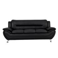 Spivey Collection Classically Cool Dark Gray Leather Sofa - Walmart.com