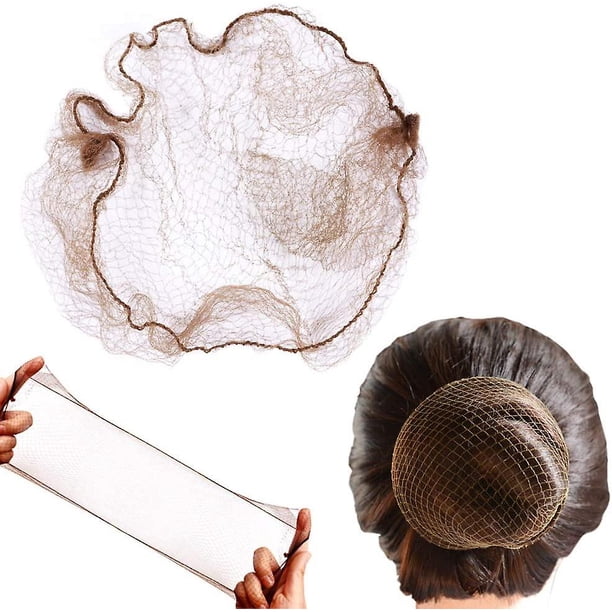 50 Pieces Invisible Hair Nets For Buns Elastic Hair Mesh Hair Buns ...