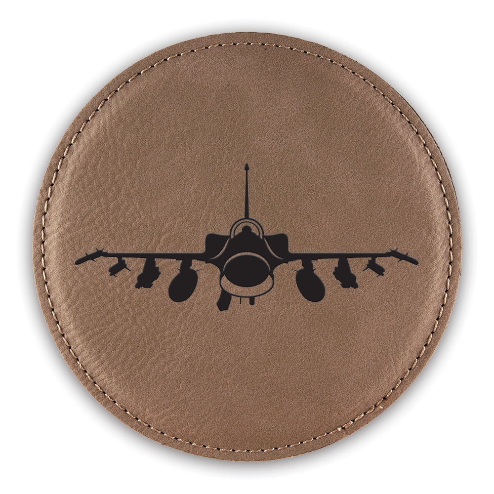 F-16 Block 70 Coaster Laser Engraved Leatherette - Round Coasters ...