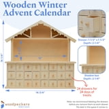 Wooden Winter Advent Calendar 14-1/4 x 14-3/4 Inch, Pack of 2 Craft ...