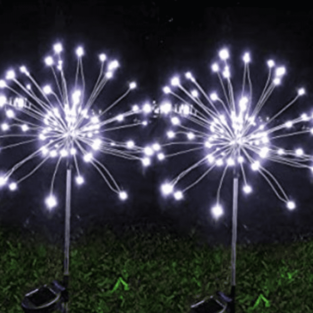 Outdoor Solar Garden Lamp, Dandelion Fireworks Lamp, 120 Lights (3 * 40 ...