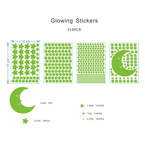 Pegatinas de pared ENTASSER Estrellas que brillan en la oscuridad | Walmart en línea