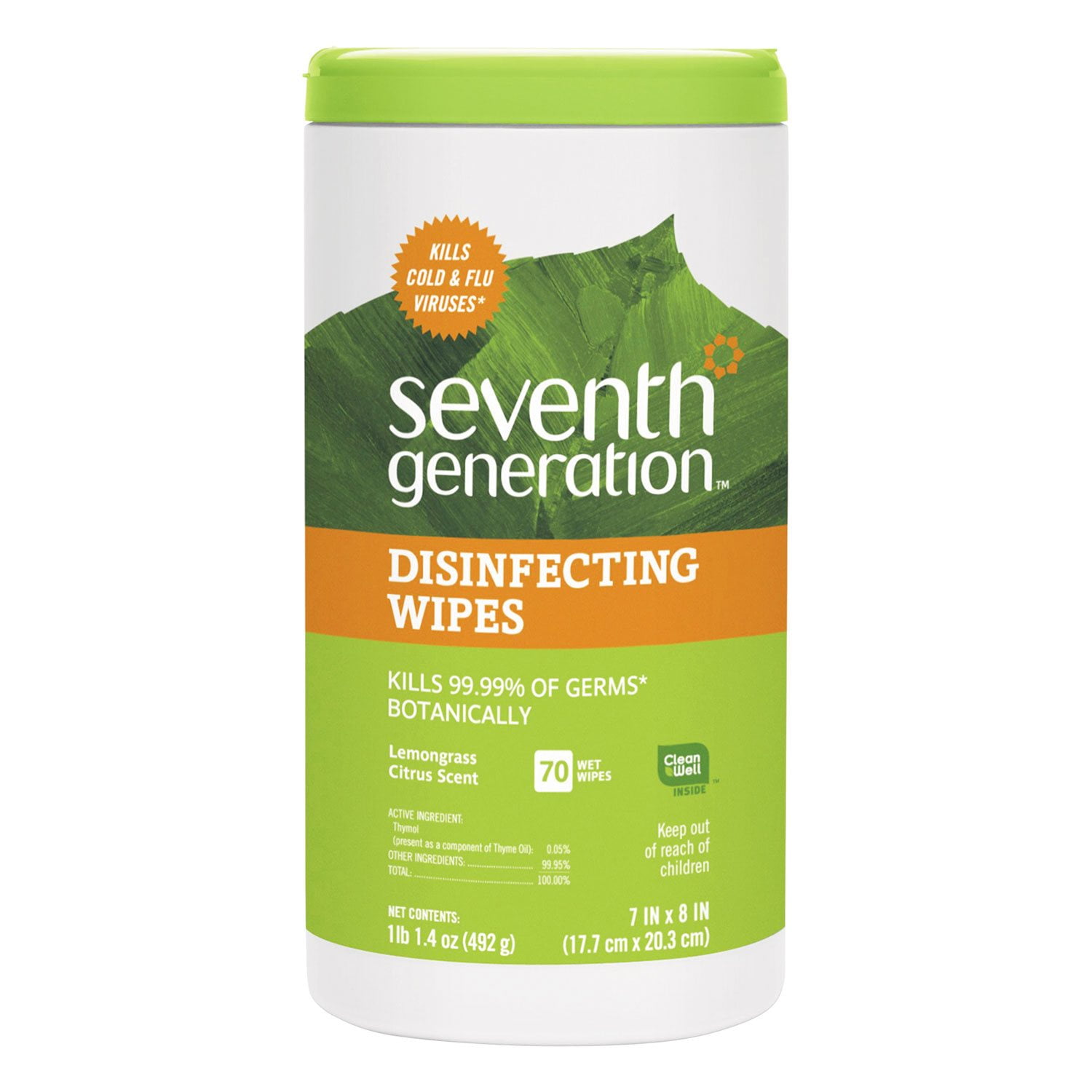 Seventh Generation Botanical Disinfecting Wipes (8 x 7, 70ct ...