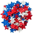 Favorite Findings Value Red White Blue Assorted Size Stars Sew Thru ...