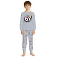 Boys Outfits Six Seven Print Sweatshirt Pant Loungewear Comfortable Hip ...