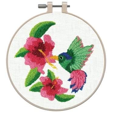 Creatology™ Kids Llama Punch Needle Kit with Plastic Embroidery Hoop ...
