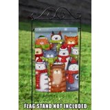 Toland Home Garden Cat Caroling Christmas Winter Flag Double Sided ...