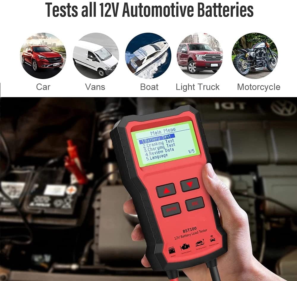 Battery Testers ANCEL BST100 Car Battery Tester - 12V 100-2000 CCA ...