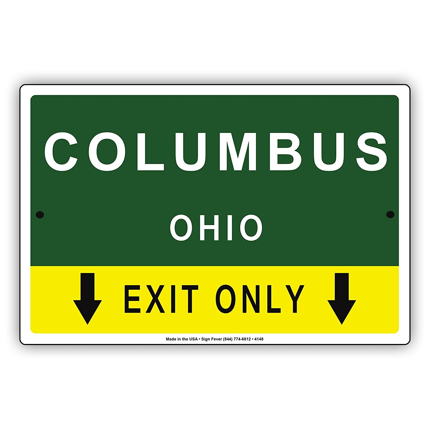 Columbus Ohio Exit Only With Pointer Arrow Direction Way Road Signs ...