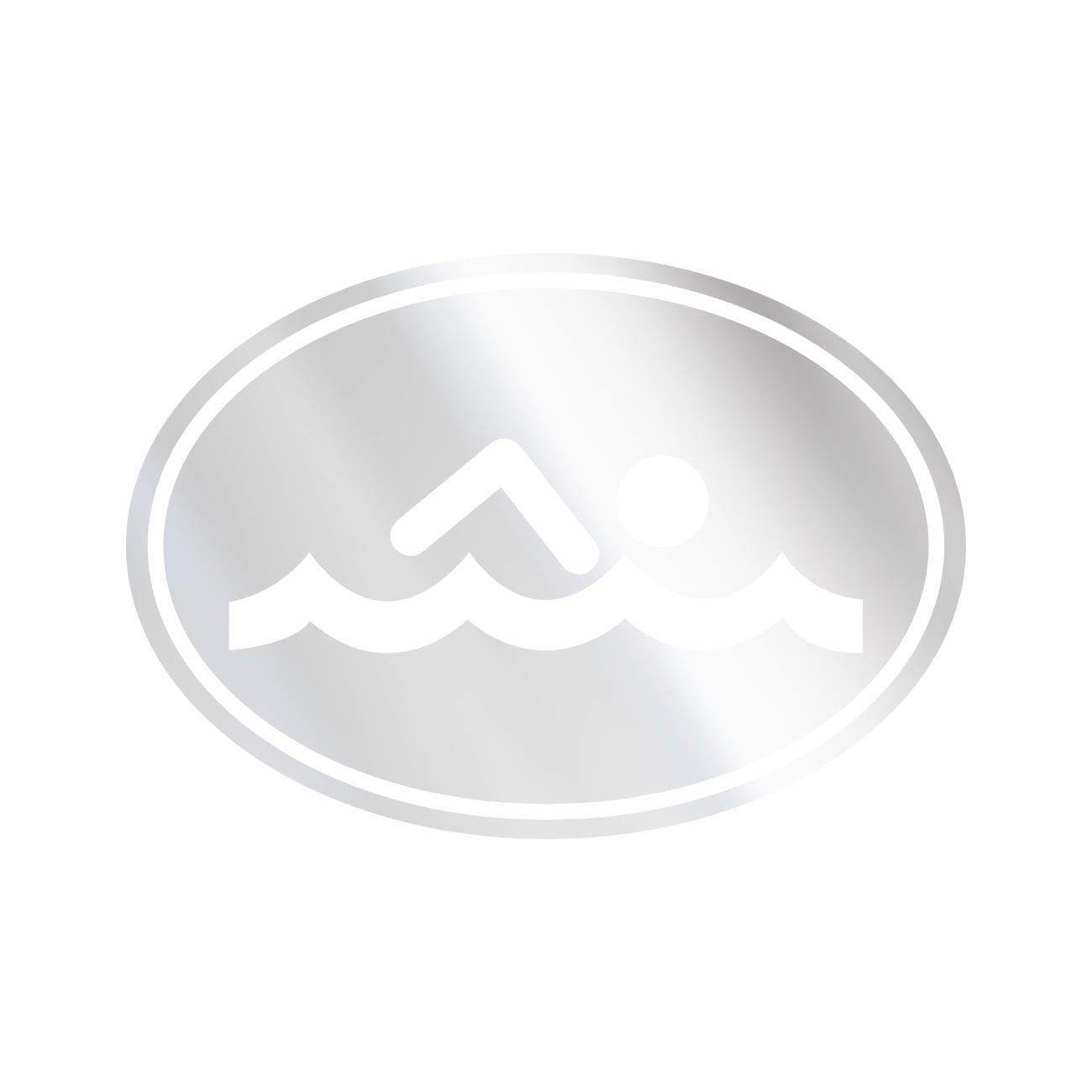 Oval Swimming Sticker Decal Die Cut - Self Adhesive Vinyl ...
