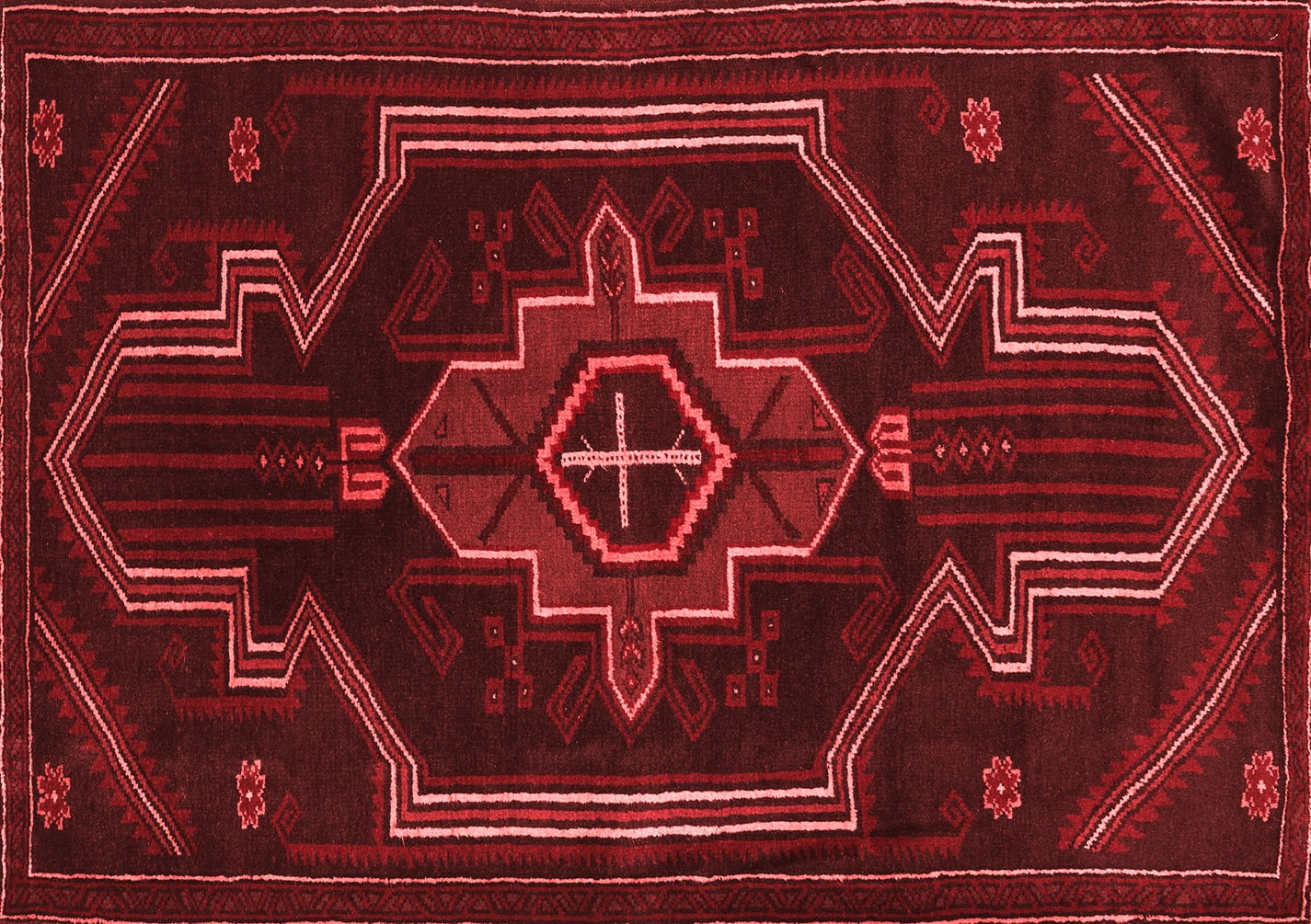 Ahgly Company Indoor Rectangle Persian Red Traditional Area Rugs, 7' x ...