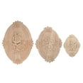 Natural Wood Applique And Onlays Unpainted Wooden Carved Flower Decal ...