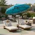 10 ft Patio Umbrella with Push-Button Tilt, Crank Open/Close ...