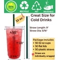 [50 Sets] 32 oz Clear Plastic Cups with Lids and Straws, Disposable ...
