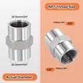 2 Pack 304 Stainless Steel FeMale to Adapter, 1/2" NPT x Coupling ...