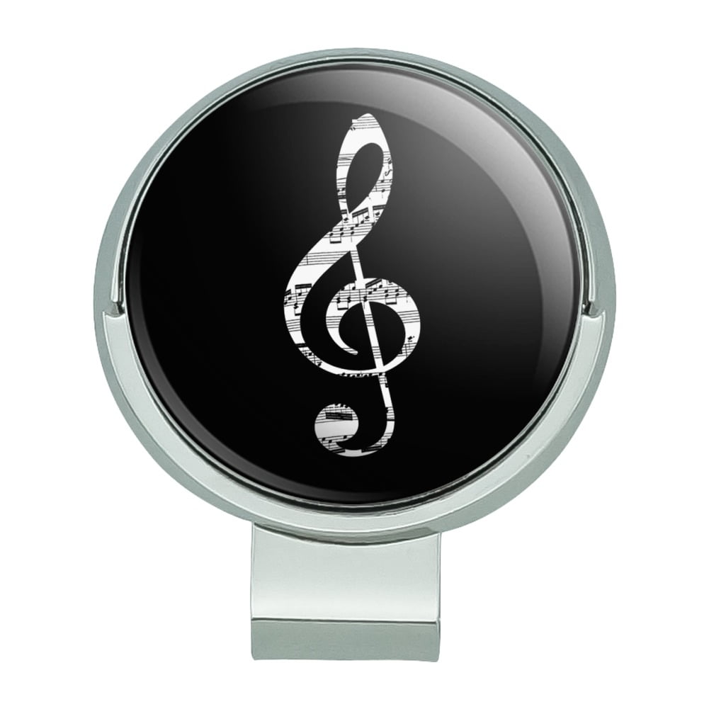 Sheet Music Treble Clef Music Golf Hat Clip With Magnetic Ball Marker ...