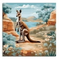 OWNSERIES Kangaroo Pattern Canvas Wall Art Paintings for Living Room ...