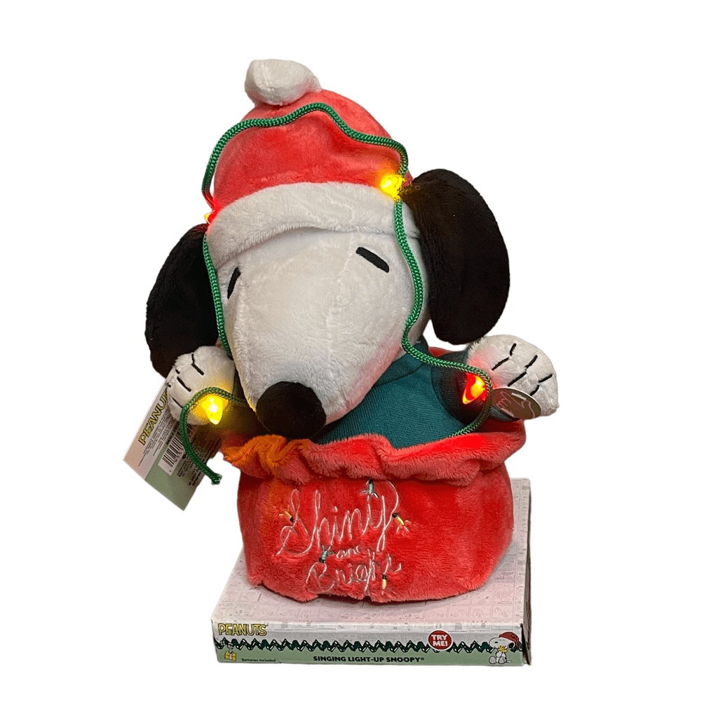 Snoopy Animated Christmas Plush Plays Music Lights Up - Walmart.com