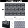 HUGEAR 6'x9' Reversible Large Outdoor Plastic Straw Mats, Waterproof ...