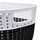 Simplify 2-Tone Decorative Small Plastic Storage Basket in Black ...