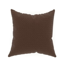 Whoamigo Modern Brown Faux Leather Throw Pillow - Stylish Solid Color ...