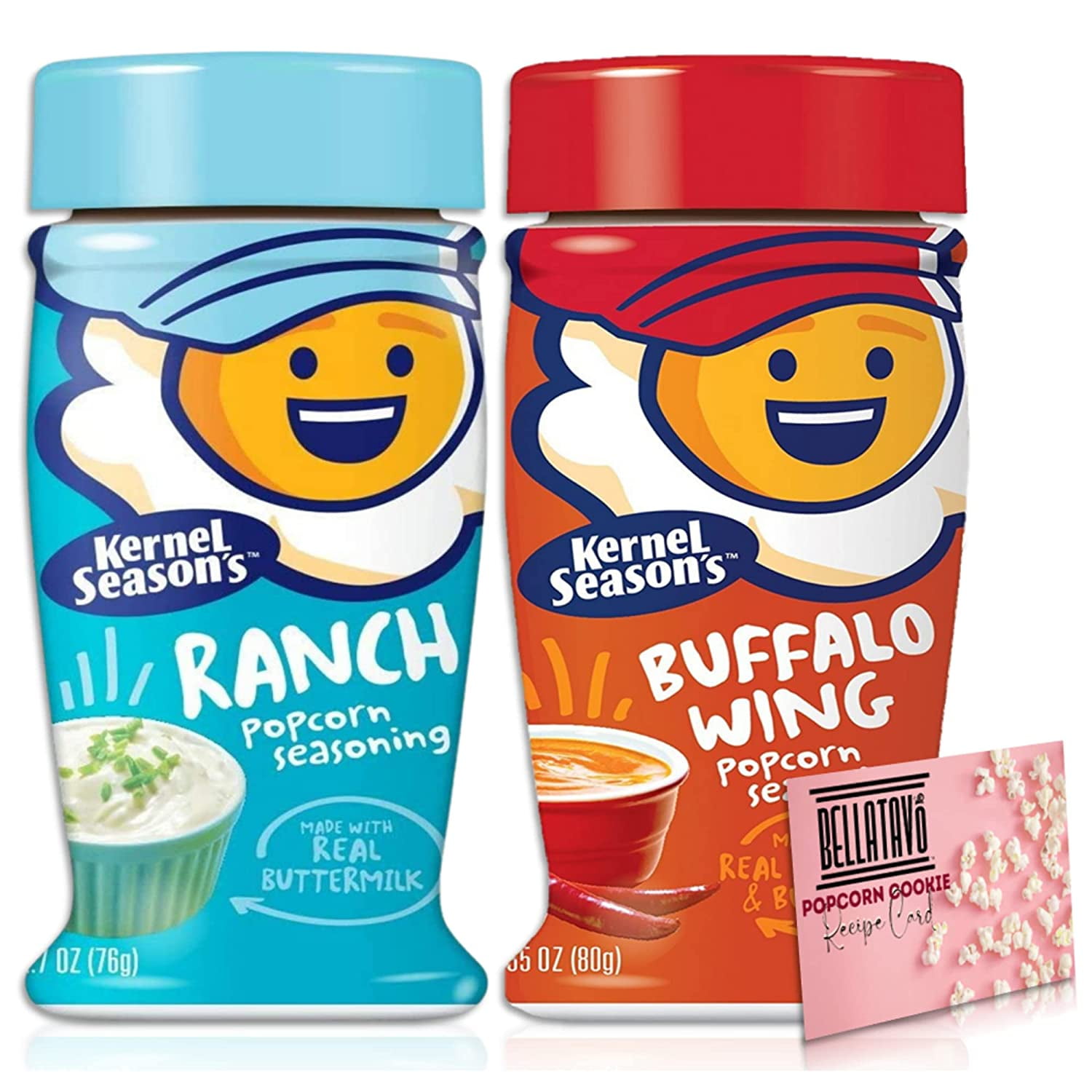 Popcorn Seasonings Bundle. Includes Two Bottles of Kernel Seasons ...