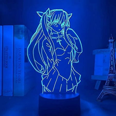 Anime Fate Stay Rin Tohsaka Lamp Cool 3d Illusion Night Lamp Home Room ...