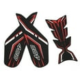 3pcs Red Gas Fuel Tank Sticker Guard Anti Slip Protection Pad For