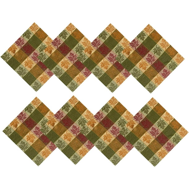 Lintex Autumn Changing Leaf Jacquard Fall and Thanksgiving 100% Cotton ...