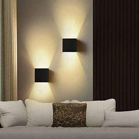 12W LED Wall Light Bedroom,2 Pcs Indoor Modern Wall Lights,with ...