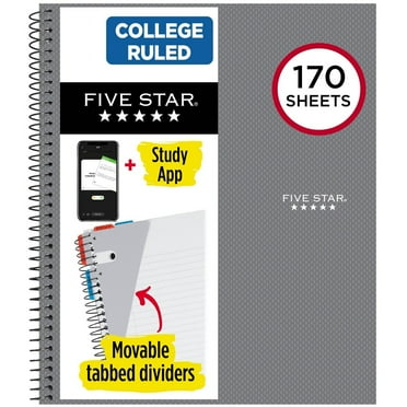 Five Star Flex 1 12 Refillable Notebook Plus Study App 80 Sheets ...