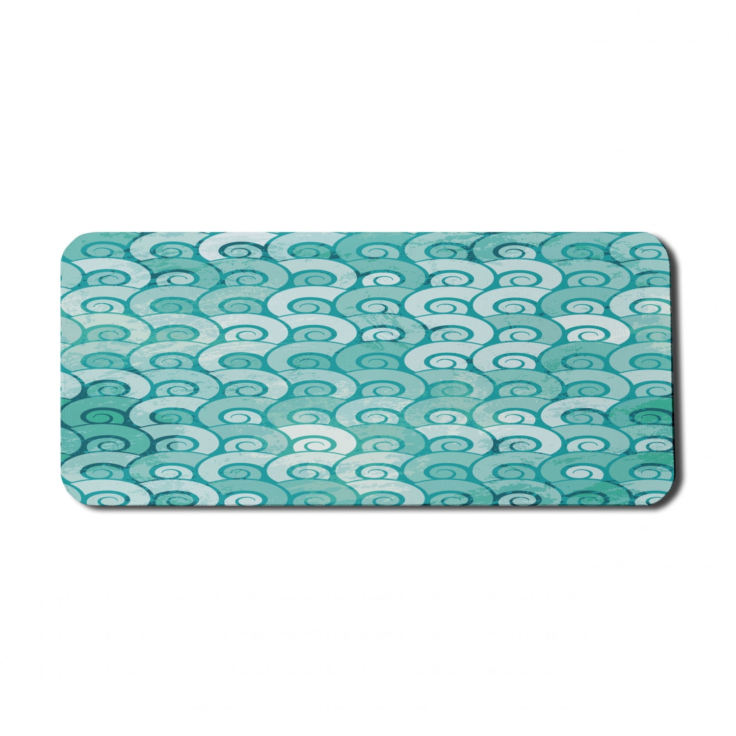 Ocean Computer Mouse Pad, Abstract Swirled Sea Waves Pattern Spiral ...
