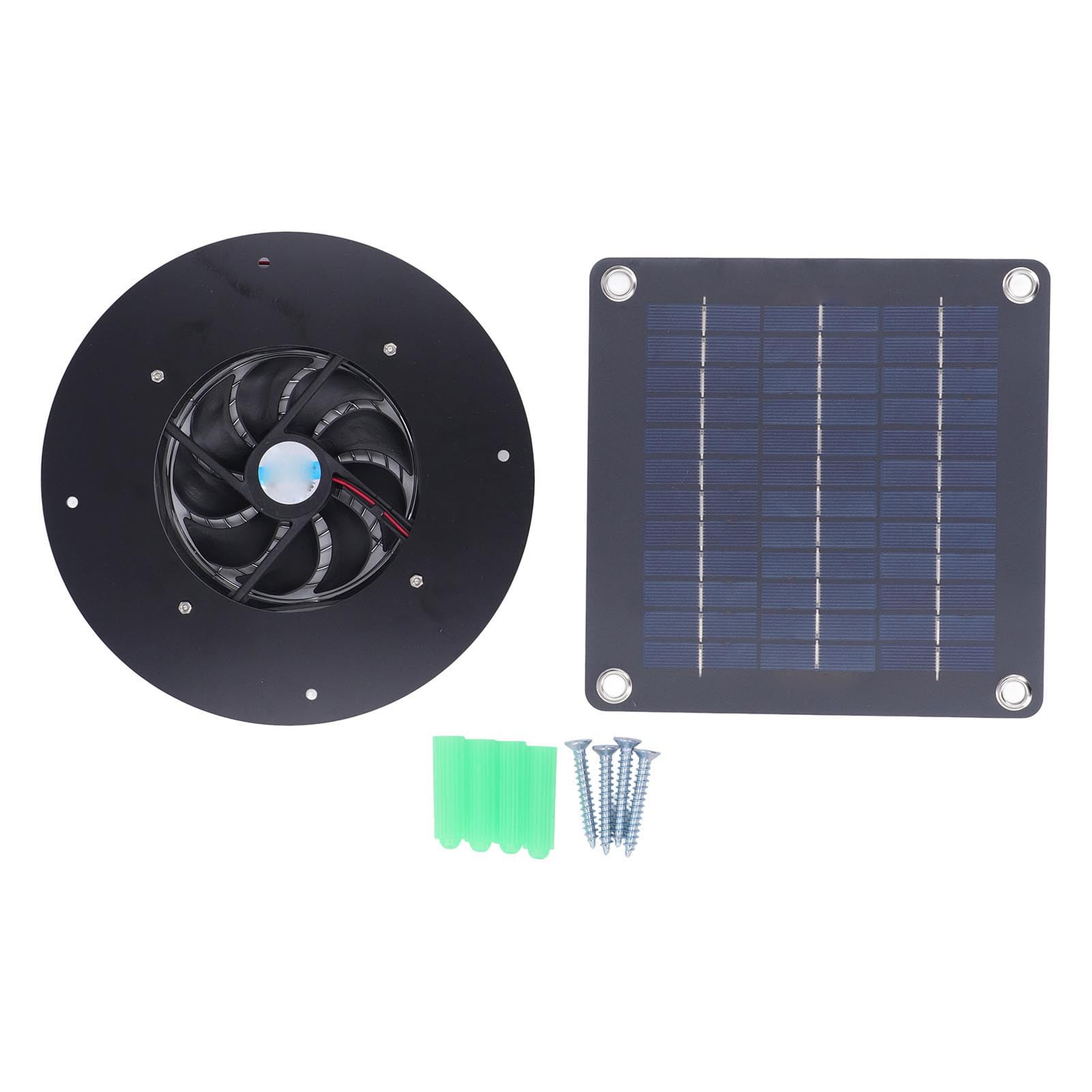 Solar Panel Fan Exhaust Air Ventilation Heat Dissipation Fan Tool for ...