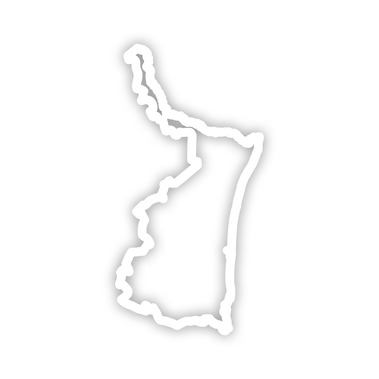 Tamaulipas State Shaped Sticker Decal Die Cut - Self Adhesive Vinyl ...