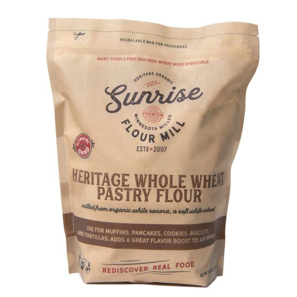 Sunrise Flour Mill USDA Organic Heritage Whole Wheat Pastry Flour - 5 ...