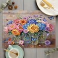 4pcs Spring Place Mats (2D Print)The Colorful Spring Flowers in the ...