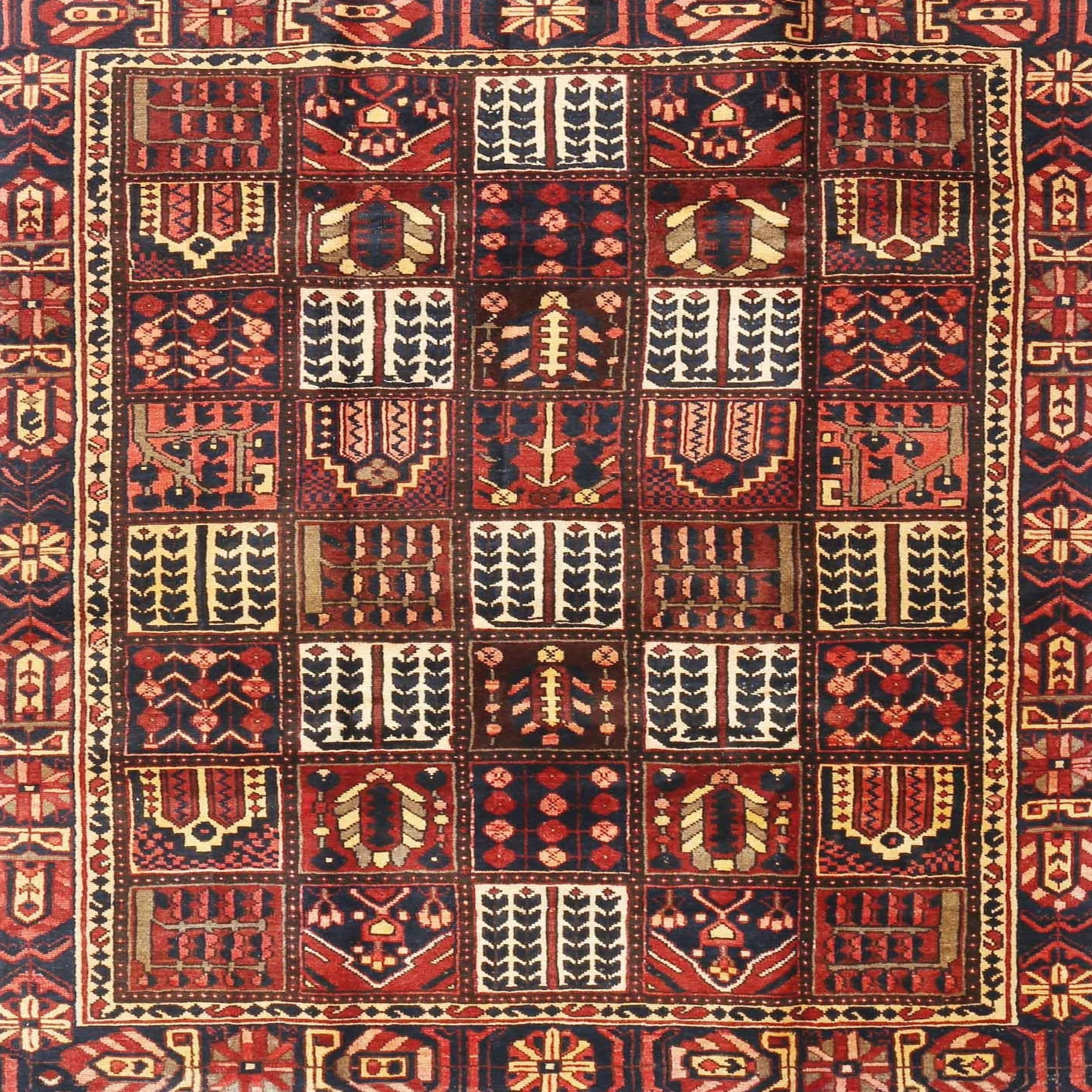Ahgly Company Indoor Square Traditional Saffron Red Persian Area Rugs ...