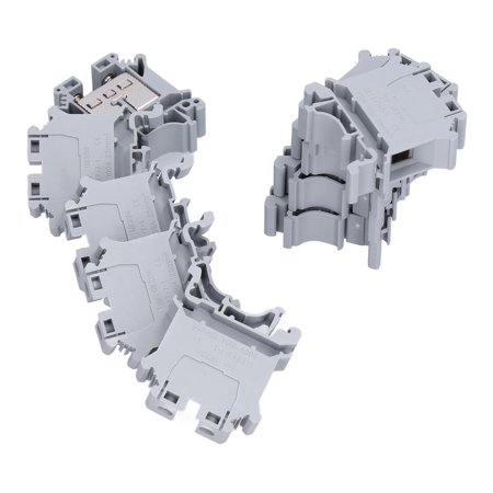 Spptty 50pcs DIN Rail Terminal Blocks Kit Professional Copper Combination Terminals 25mm² 800V ...