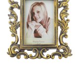 DecMode 4" x 6" Handmade Intricate Carved Brass Scroll Photo Frame (3 ...